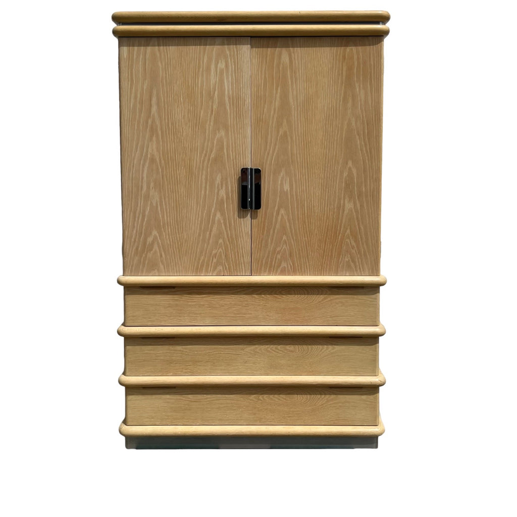 Vintage Jay Spectre Cerused Oak Armoire (Jay Spectre for Century Furni ...