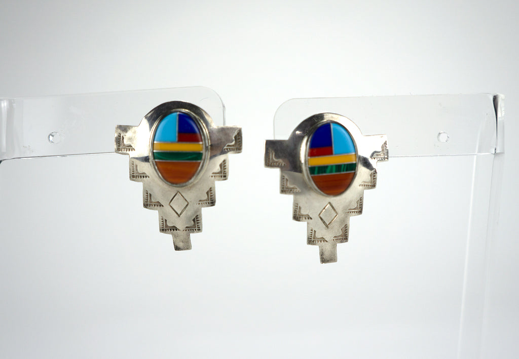 Zuni Cabochon Shield Earrings – Fonfrège